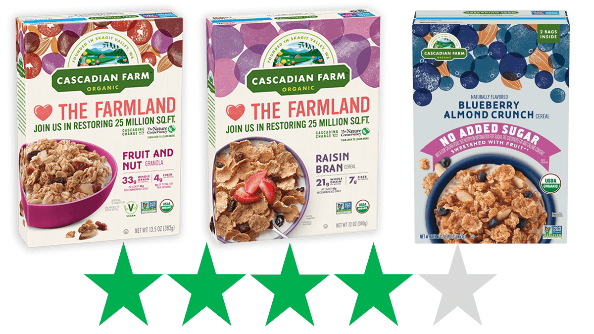 Cascadian Farm cereal – ethical rating – Grocery Outlet Ethical Bargains