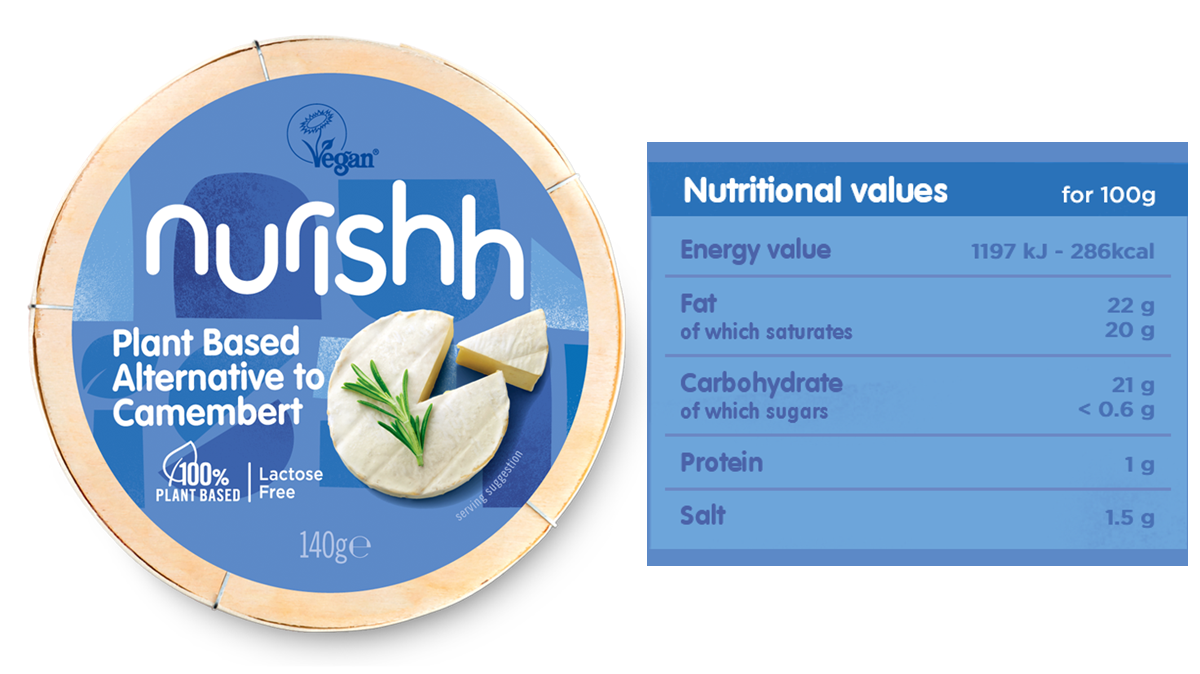 Nurishh vegan Camembert – ethical rating – Grocery Outlet Ethical Bargains